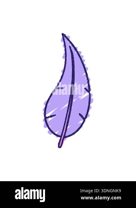 shivering motion animation of a Leaf Chalk doodle Drawing Stock Video ...
