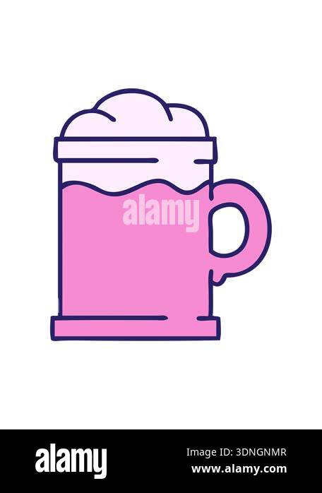 bob and pause animation of cartoon pint of ale Stock Video Footage - Alamy