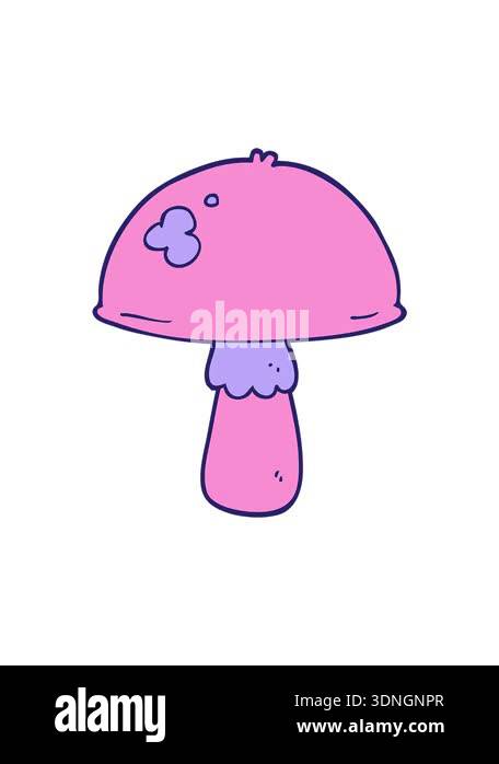 spinning motion animation of cartoon mushroom doodle Stock Video ...