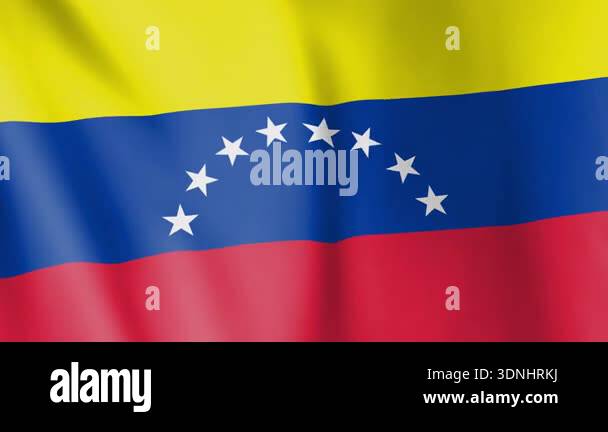 Flag of Venezuela animated background. Symbol of the Venezuelan nation ...