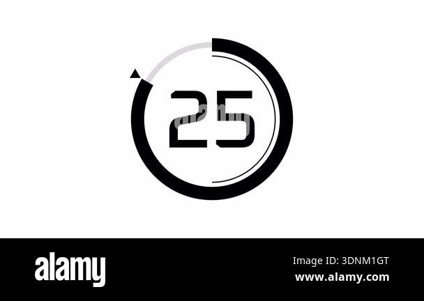 Clean Minimal 30 Second Countdown Digital Timer Animation Stock Video ...