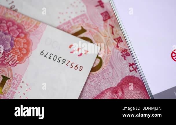 London. UK- February 04. 2026. A macro closeup of the Chinese Digital ...