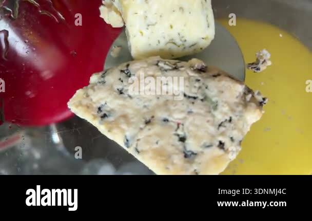 rotten avocado, blue cheese, rotten fruit, grapes and peaches. High ...
