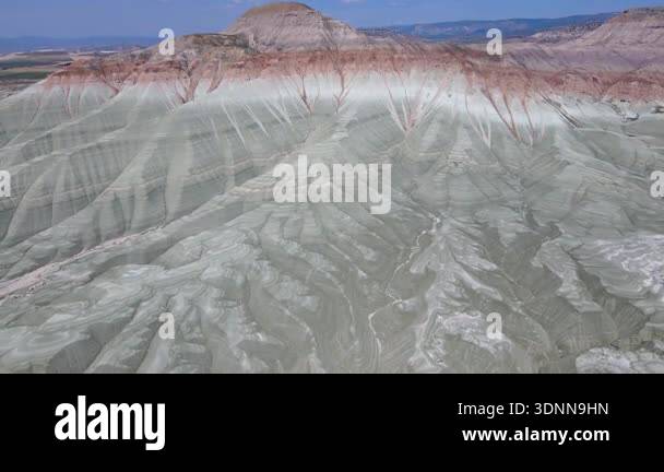 Footage of colorful rock formations lined up in layers Stock Video ...
