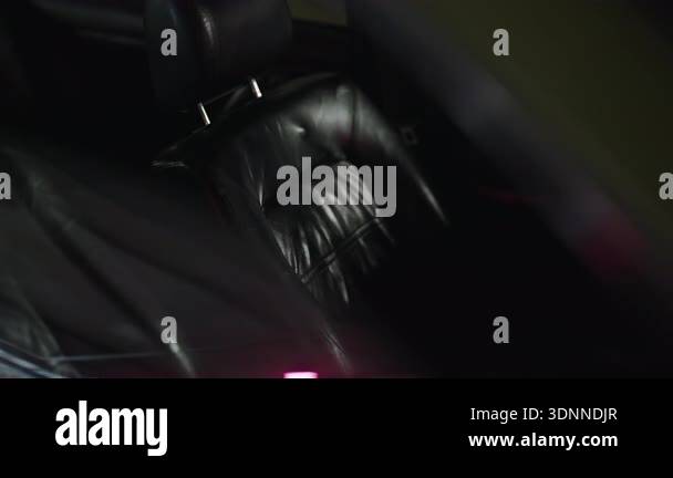 Side airbag inflating in slow motion during a car crash simulation test ...