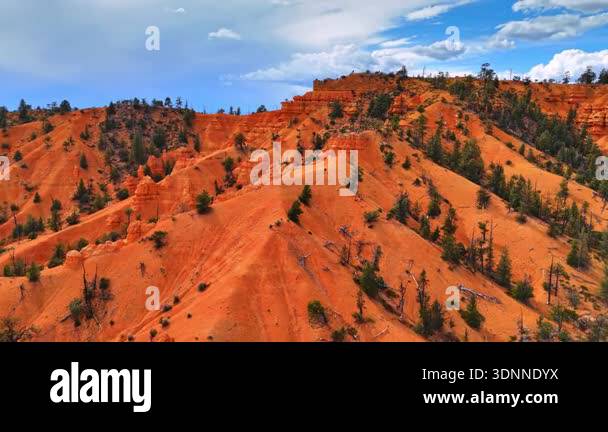 Amazing rock formations created by wind erosion. Approaching Red Canyon ...