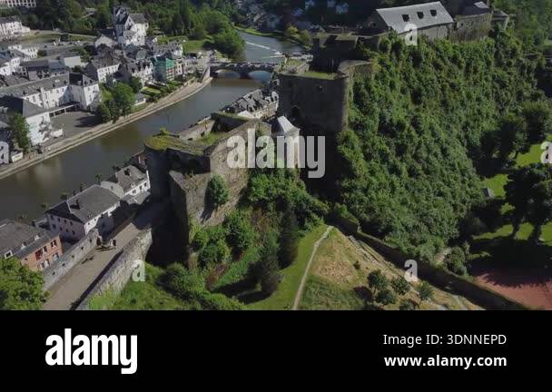 This video provides a stunning aerial view of Chateau fort de Bouillon ...