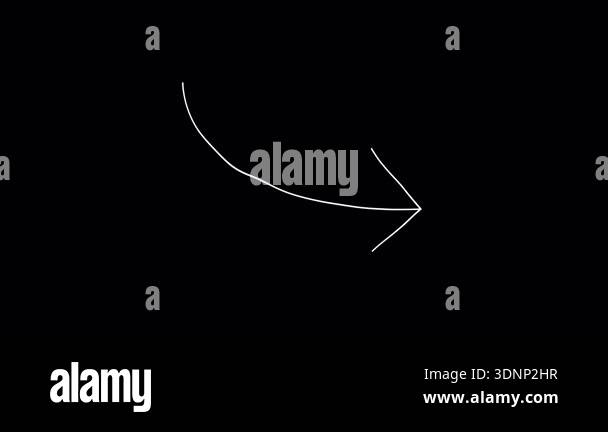 Arrow hand drawn sketch pointer. Doodle arrow indicator with alpha ...
