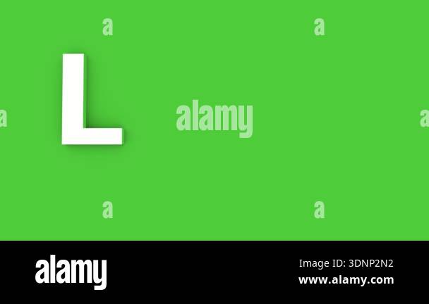 3D animation of the text "Love is love", with a peace sign, on a green ...
