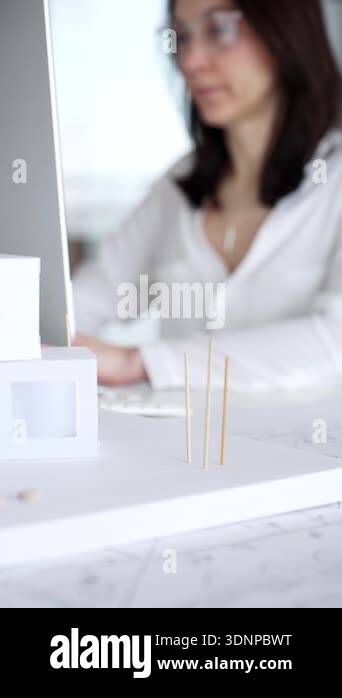 Architect professional designing architectural models and construction ...