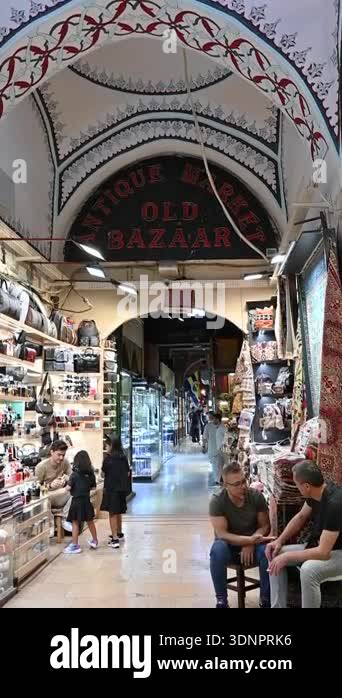 Istanbul, turkey, august 13, 2025. Customers and tourists exploring the ...