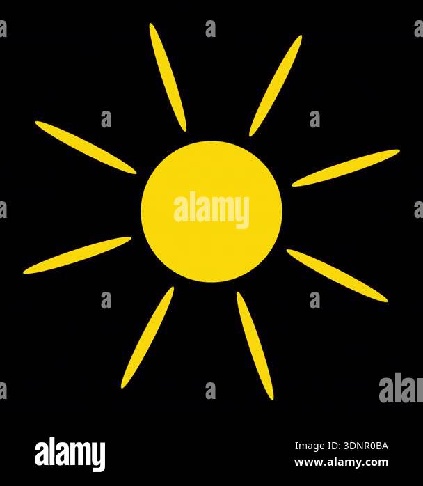 Animated sun weather icon with looped animation for UI, mobile apps ...