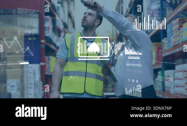Supervisor pointing at racks triggers data overlays, associate using ...