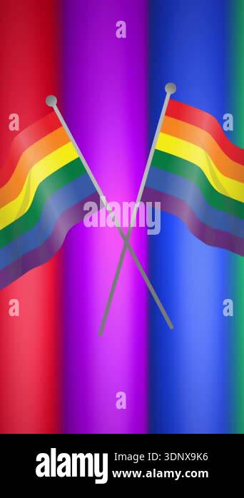 Animation of rainbow flags and stripes and colours moving on seamless ...