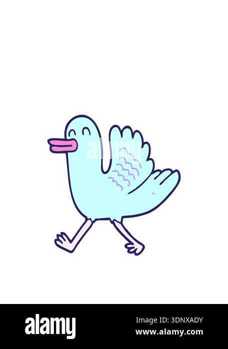 jumping motion animation of duck cartoon Stock Video Footage - Alamy