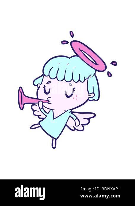 pressure popping animation of cute cartoon angel Stock Video Footage ...