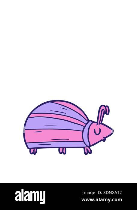 stretching up animation of funny cartoon bug Stock Video Footage - Alamy