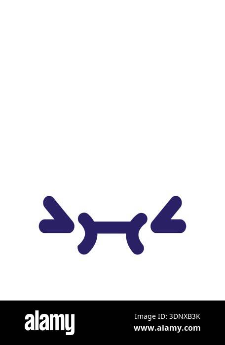 stretching up animation of overwhelmed face icon Stock Video Footage ...