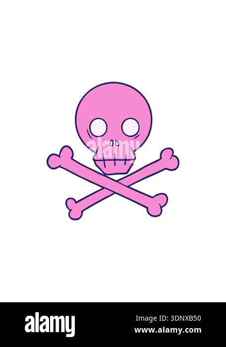 starburst effect animation of cartoon skull and crossbones Stock Video ...