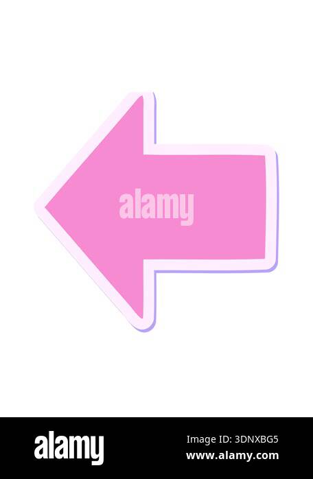 power up animation of pointing arrow cartoon sticker design Stock Video ...