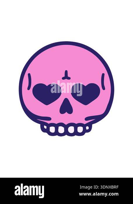 shaking motion animation of skull with heart eyes Stock Video Footage ...