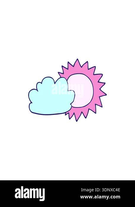 radioactive glowing animation of cartoon weather Stock Video Footage ...