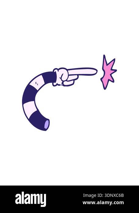 attention grabbing animation of cartoon doodle arm gesture Stock Video ...