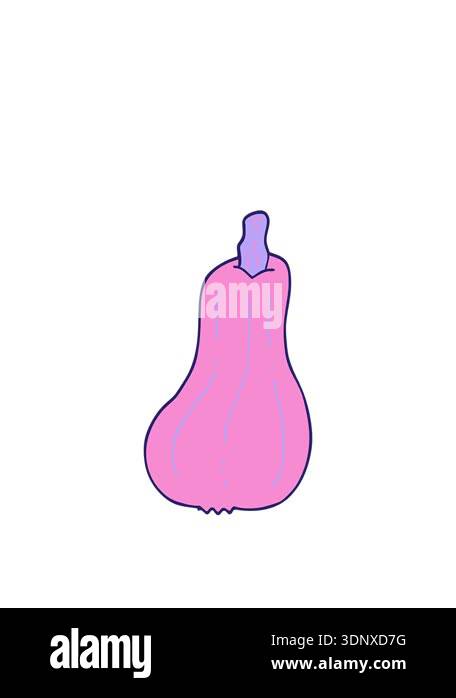 stretching up animation of cartoon drawing of a squash Stock Video ...