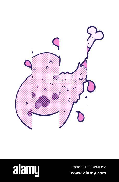 splitting motion animation of freehand drawn cartoon meat Stock Video ...