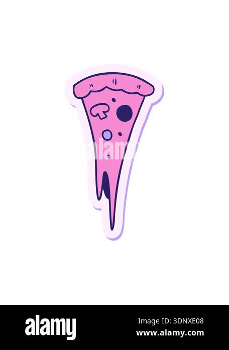 pixelize effect animation of hand drawn sticker cartoon doodle of a ...
