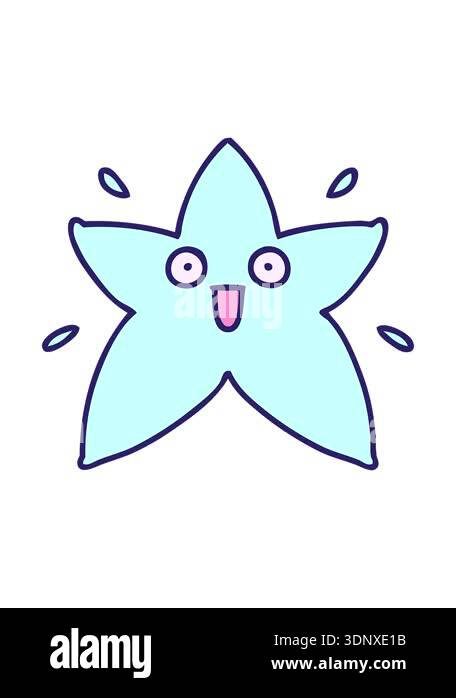 power up animation of cartoon of a happy star shining so super hard ...