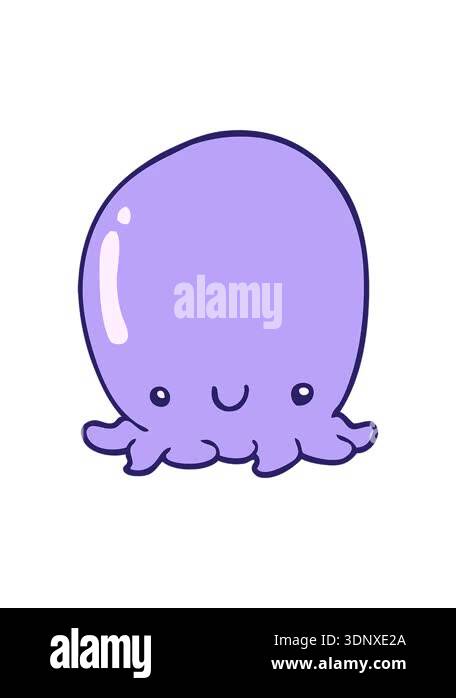 spinning motion animation of cute cartoon octopus Stock Video Footage ...