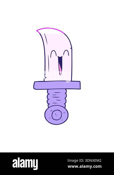 power up animation of cartoon knife Stock Video Footage - Alamy