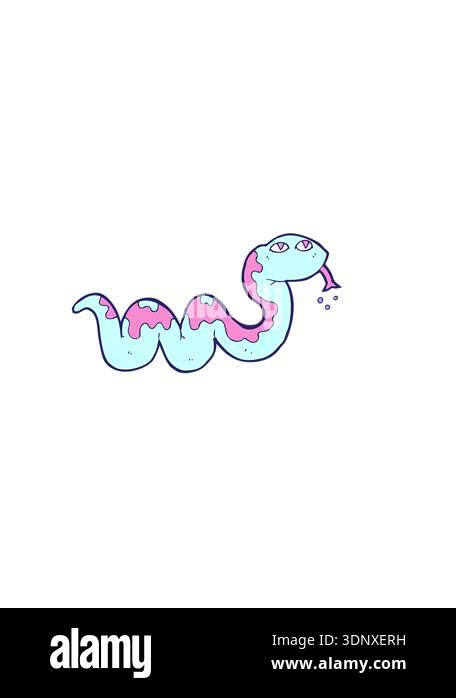 horizontally vibrating animation of snake cartoon Stock Video Footage ...