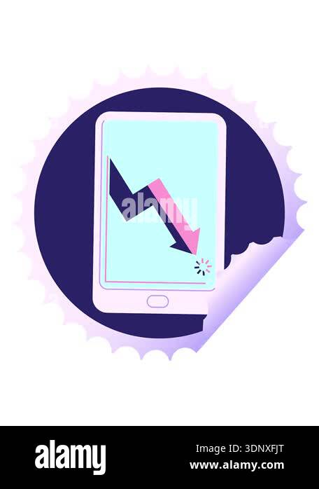 vibrating motion animation of electronic tablet showing business ...