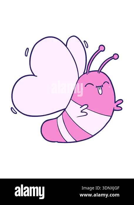 shivering motion animation of butterfly cartoon Stock Video Footage - Alamy