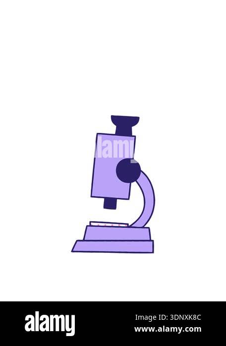 rise and float animation of comic book style cartoon of a science ...
