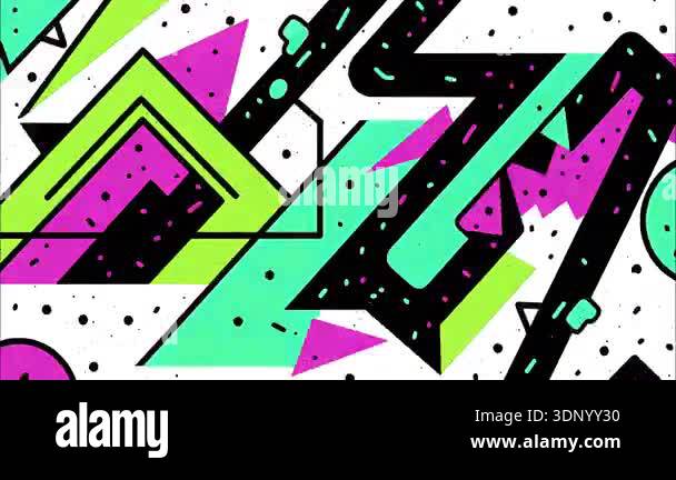 explosive comic book outline pop art cartoon geometric 2D shapes funky ...
