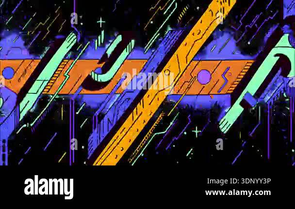 comic book outline pop art cartoon geometric 2D shapes funky flat ...