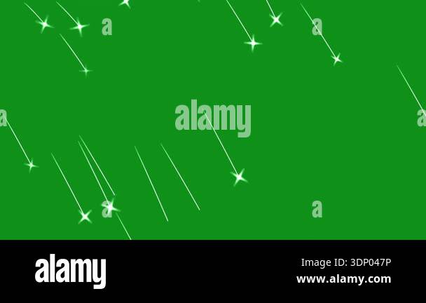 Falling stars motion graphics with green screen background Stock Video ...