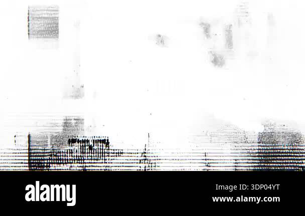 High key white glitch background with horizontal scan distortion ...