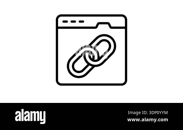 Visually perfect animated icon denoting weblink, seo link vector Stock ...