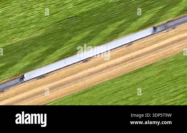 3d animation top view of maglev train showing superconducting magnets ...