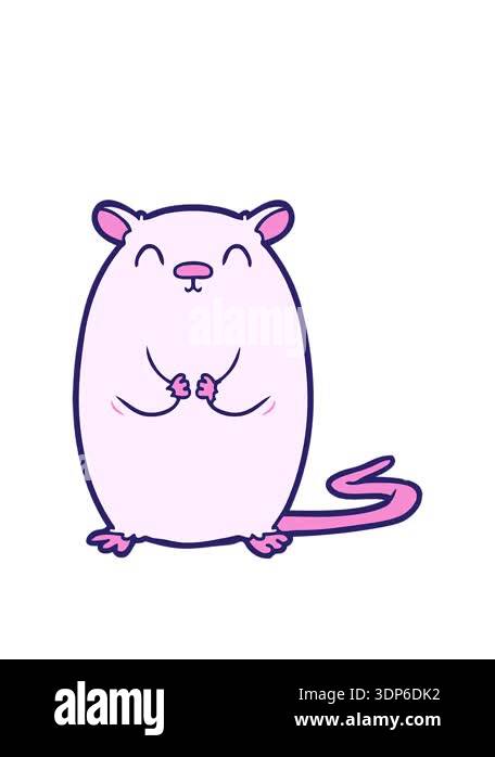 stretching up animation of cartoon mouse Stock Video Footage - Alamy