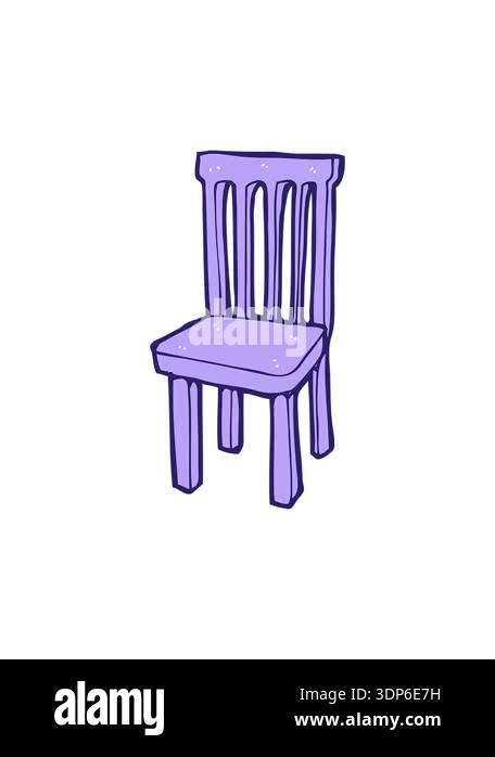 spinning motion animation of cartoon wooden chair Stock Video Footage ...