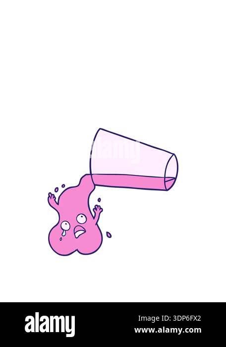 stretching up animation of pouring water cartoon Stock Video Footage ...