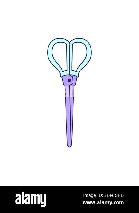 shivering motion animation of hand drawn quirky cartoon scissors Stock ...