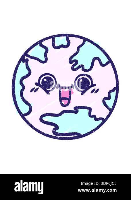 vibrating motion animation of Planet Earth Chalky Drawing Stock Video ...