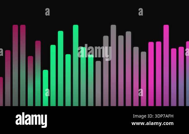colorful sound wave graph visualization with gradient effect on black ...