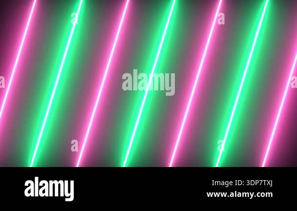 Abstract background with bright neon rays and glowing lines in ...